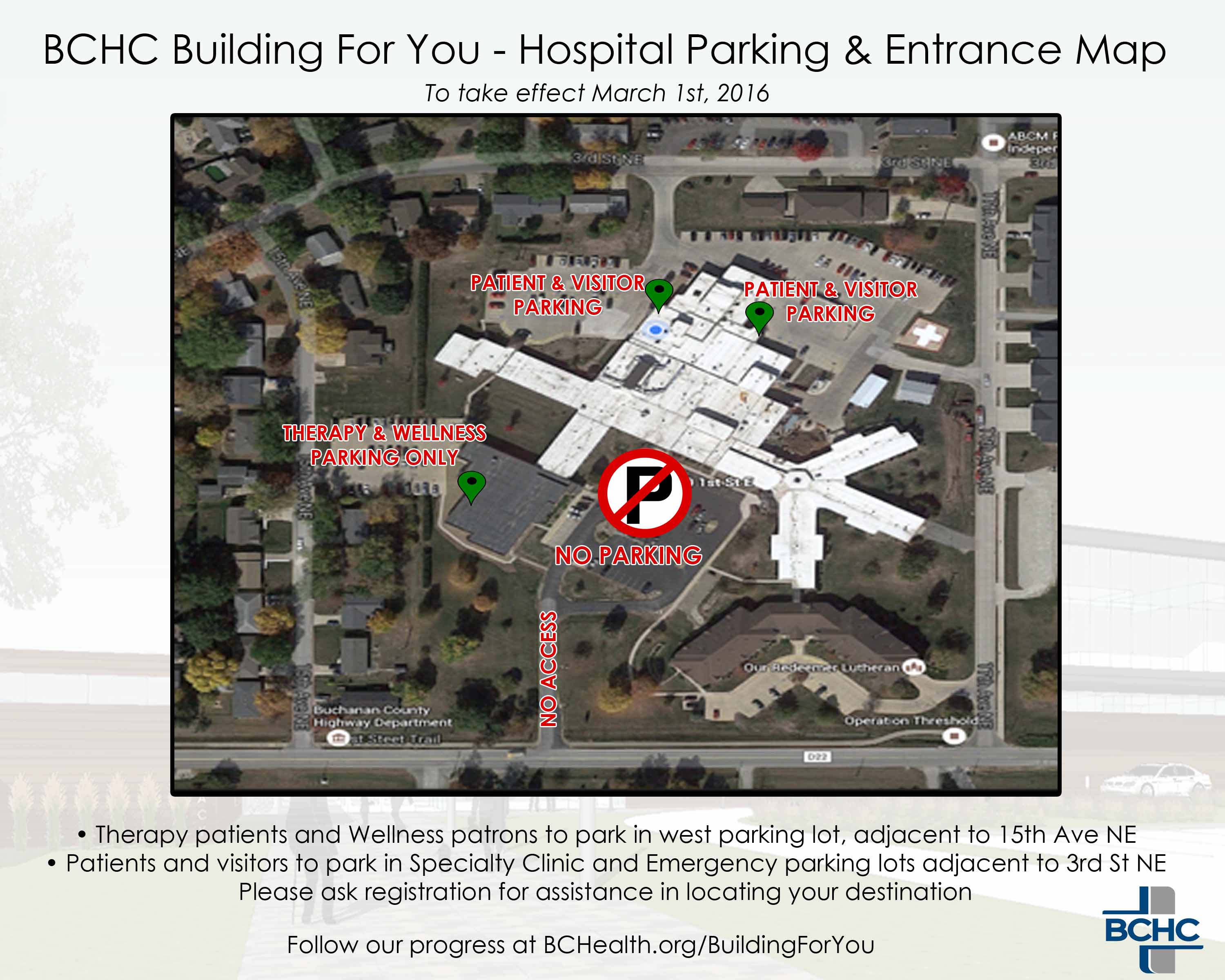 Construction Parking - Buchanan County Health Center