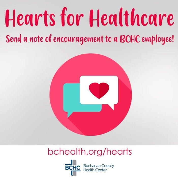 Hearts for Healthcare – Send a Message to a BCHC Employee