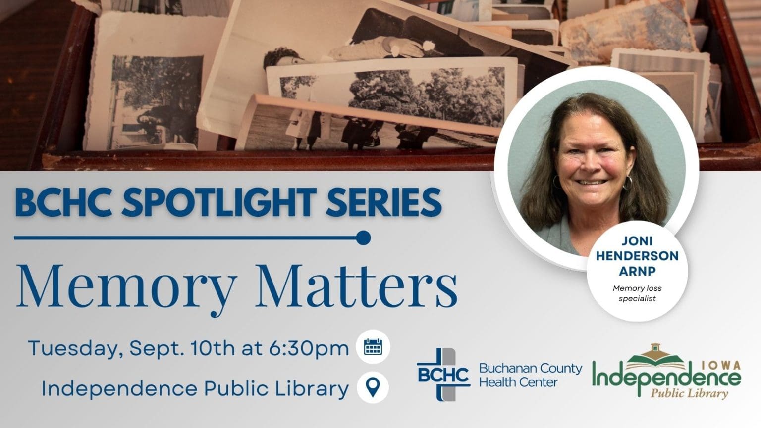 BCHC September Spotlight Series Mind Matters: Understanding Memory Loss, Dementia, & Alzheimer’s ...